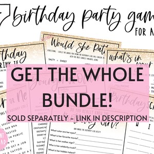 Adult Birthday Party Games | Ever or Never Birthday Party Game for Her ...