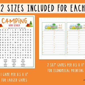 Camping 10 Games BUNDLE | Printable Campground Party Games | Camping ...