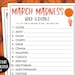 March Madness Word Scramble Game Printable March Madness | Etsy