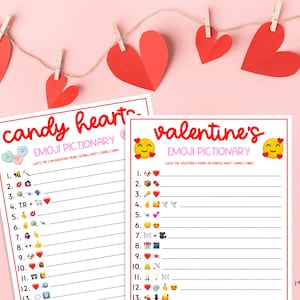 Valentine's Day 4 Game Emoji Pictionary BUNDLE | Fun Valentine's Day ...