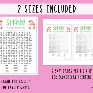 Spring Word Search | Printable Springtime Games | Party Games | Spring ...