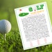 Golf Word Search Game Printable Golf Team Party Games Masters Golf ...