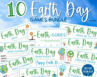 Earth Day Trivia Game Fun Printable Spring Games | Etsy