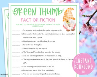 Spring Flower Power Match up Trivia Springtime Printable Games Fun ...