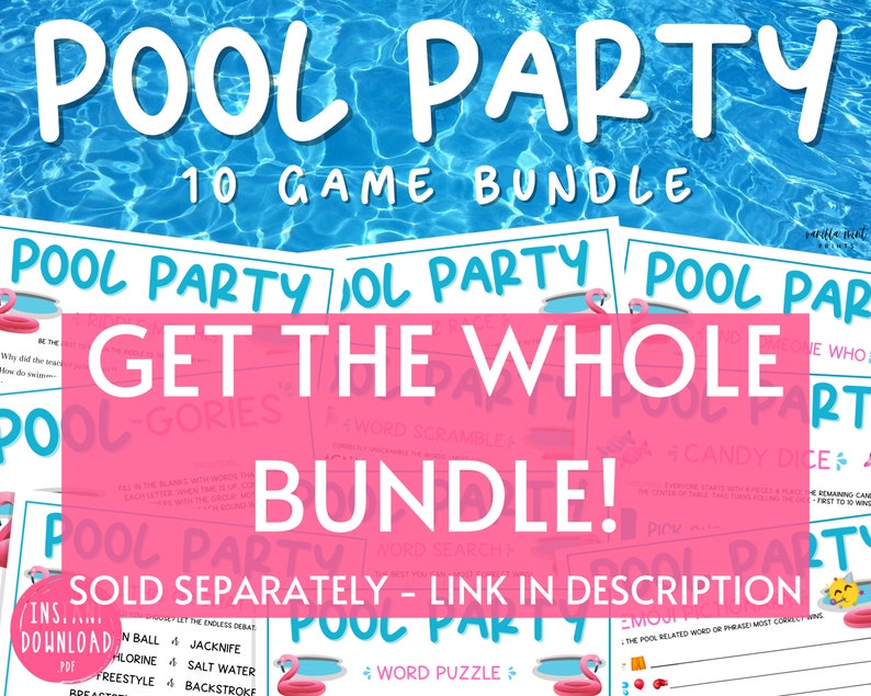 Pool Party This or That Game Printable Fun Summertime Party - Etsy