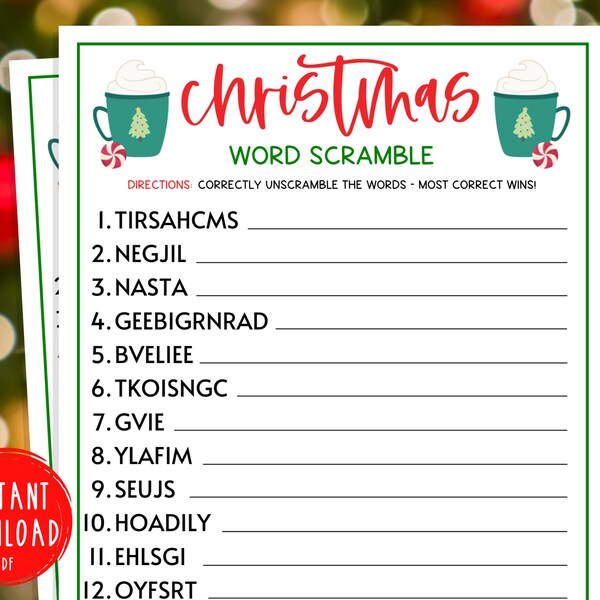 Word Scramble - Etsy