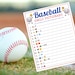 Baseball Emoji Pictionary Game | Printable Baseball Team Party Game ...