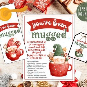 You've Been Mugged Printable Christmas Game Kit | Secret Santa ...