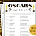 Oscars Match up Trivia Game 94th Academy Awards Party Games Oscars 2022 ...