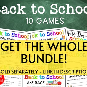 More About Me Icebreaker Game Back to School First Day of - Etsy