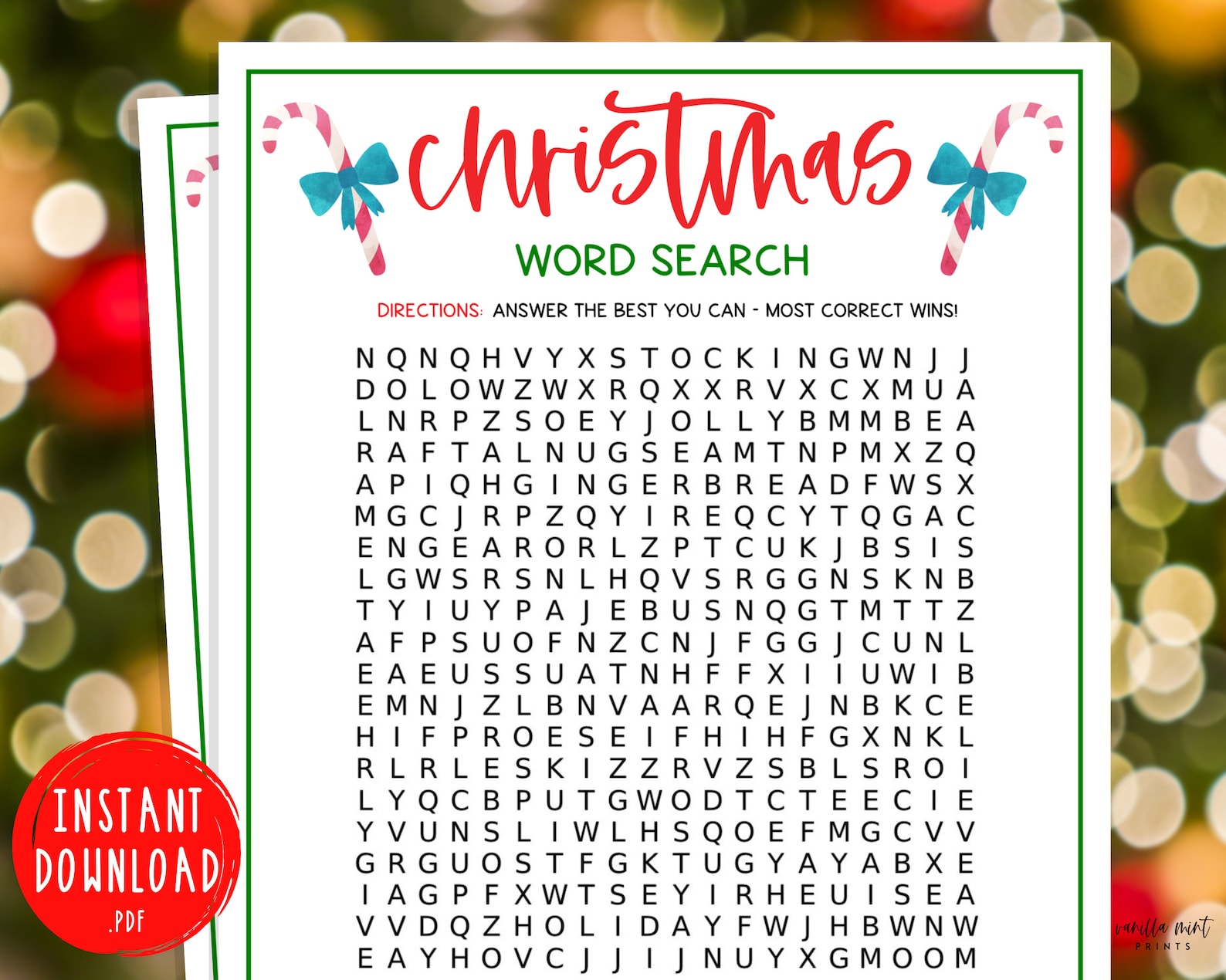 Christmas Word Search Game | Christmas Printable Games | Fun Christmas ...