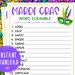 Mardi Gras Word Scramble Game | Fat Tuesday Party Games | Carnival ...