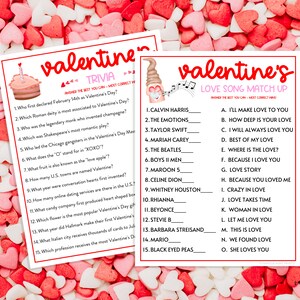 Valentine's Day 5 Game Trivia BUNDLE | Fun Valentine's Day Printable ...
