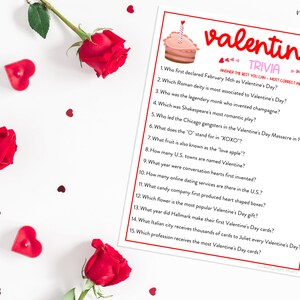 Valentine's Day Trivia Game | Valentine Printable Games | Fun Valentine ...