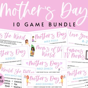 Mother's Day 10 Game Bundle | Mother's Day Games | Trivia Party Games ...