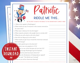 Fourth of July Riddle Me This - Etsy