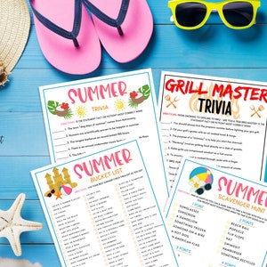Summer 10 Game BUNDLE Printable Summertime Games Party | Etsy