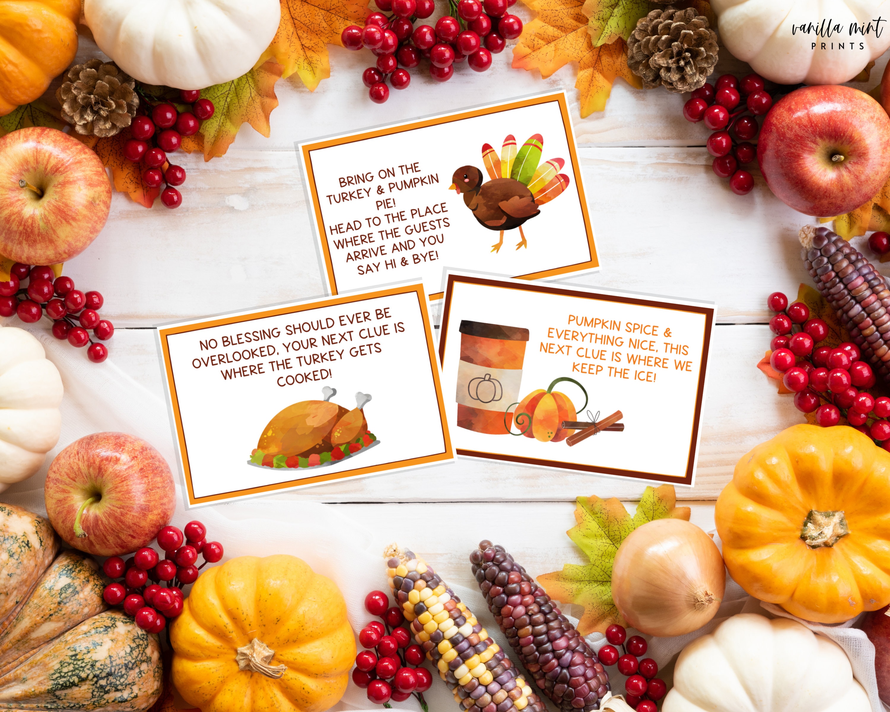 Thanksgiving Scavenger Hunt Game Thanksgiving Party Games | Etsy