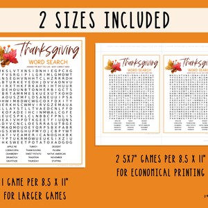 Thanksgiving Word Search Game | Thanksgiving Printable Games | Fun ...