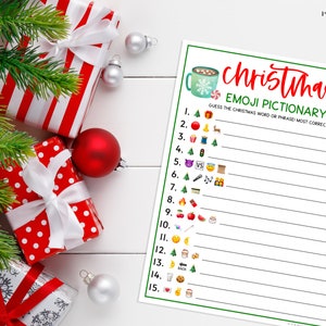 Christmas Emoji Pictionary Game | Xmas Emoji Games | Fun Christmastime ...