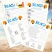 Beach 10 Game BUNDLE Ten Printable Summertime Games Fun Beach Vacation ...