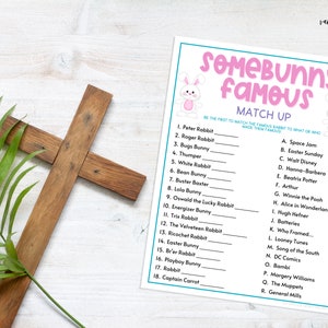 Easter Somebunny Famous Game | Famous Rabbit Match up Easter Game ...