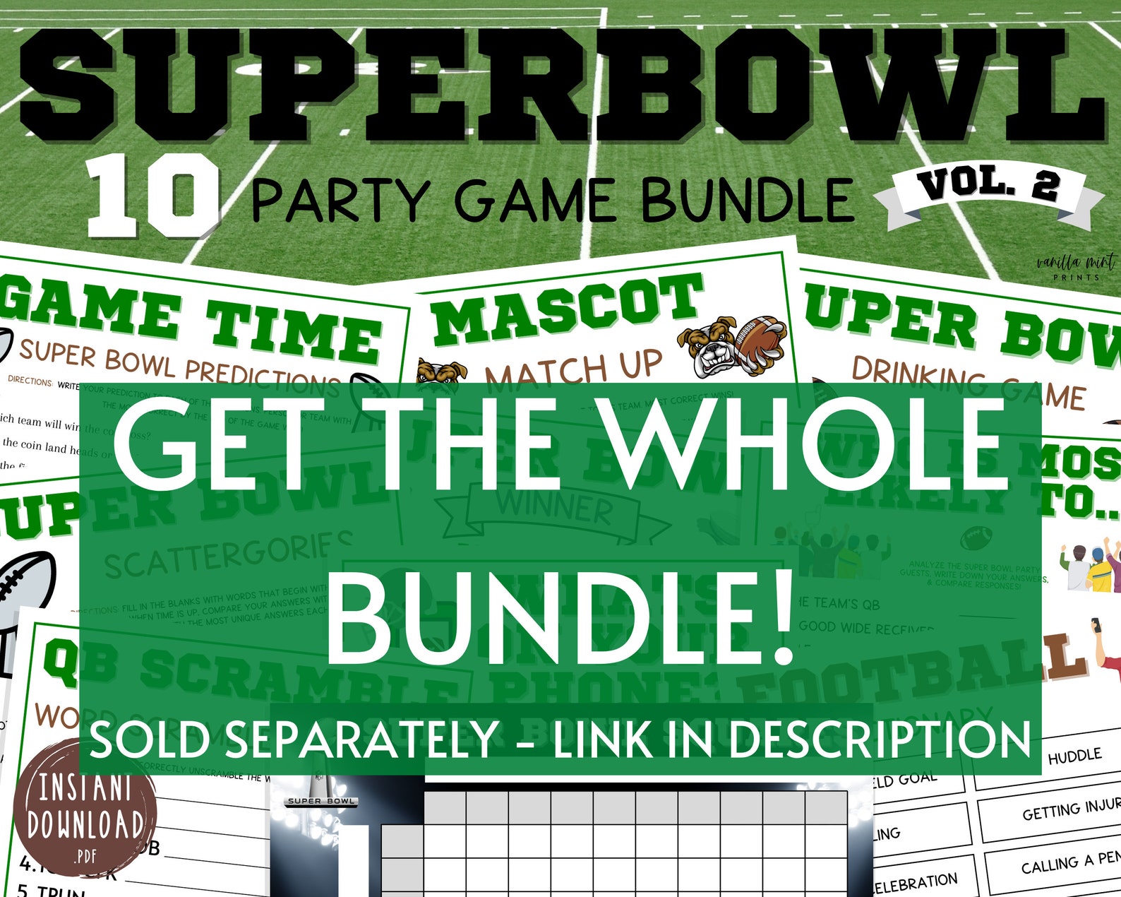 Football Word Puzzle Game Super Bowl Party Games Printable - Etsy