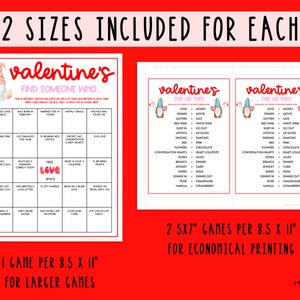 Valentine's Day 10 Game BUNDLE Volume 2 | Valentines Printable Games ...