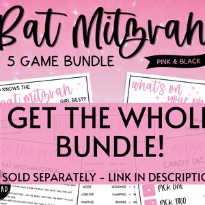 Bat Mitzvah Games | Whats on Your Phone Bat Mitzvah Game | Birthday ...