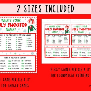 Whats Your Ugly Sweater Name Game | Find Someone Who Christmas ...