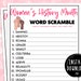 Women's History Month Word Scramble Game Women Empowerment Celebration ...