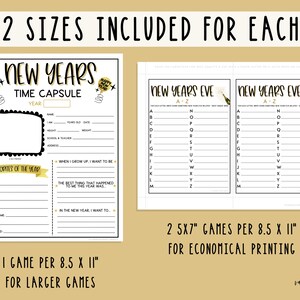 5 New Years Eve Kids Party Games BUNDLE Printable New Years Game Pack ...