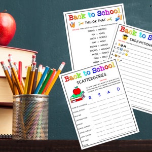 Back to School 10 Game BUNDLE First Day of School Activities | Etsy