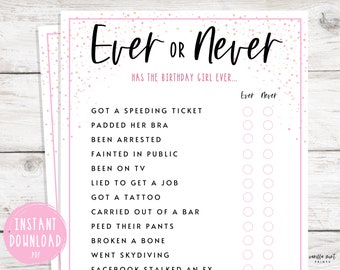 Never Have I Ever Game - Etsy