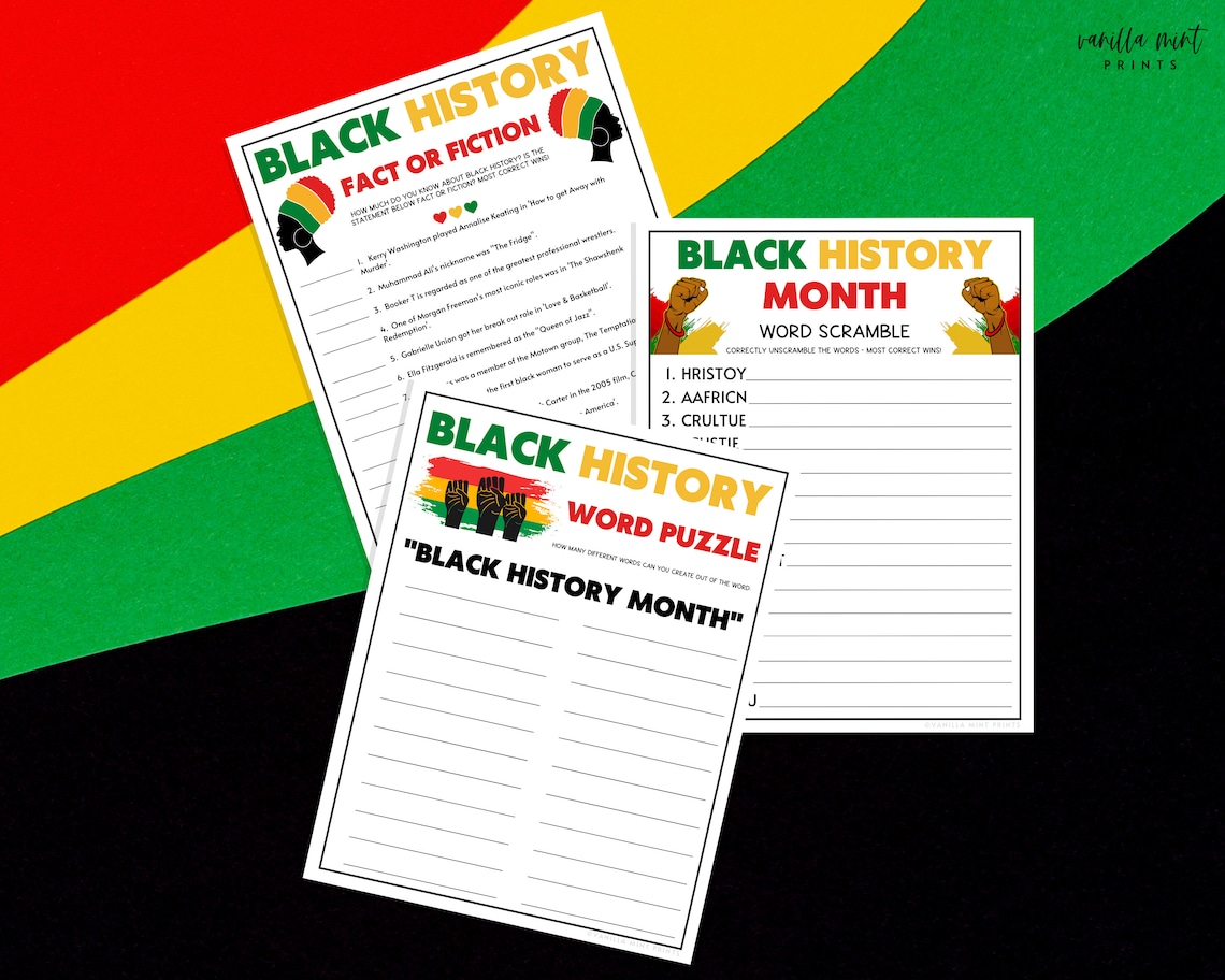 Black History Month 10 Game BUNDLE African American History - Etsy