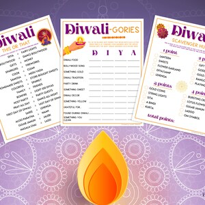 Diwali 10 Game BUNDLE | Printable Festival of Lights Party Games ...