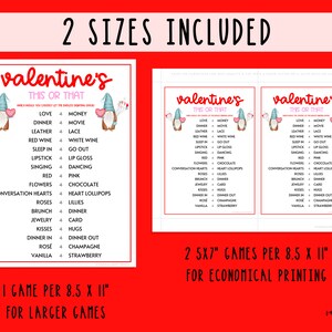 Valentine's Day This or That Game | Valentine Printable Game | Fun ...