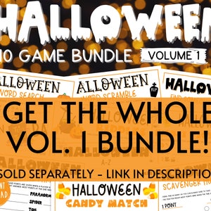 Halloween Scary Movie Trivia Game Halloween Printable Games | Etsy