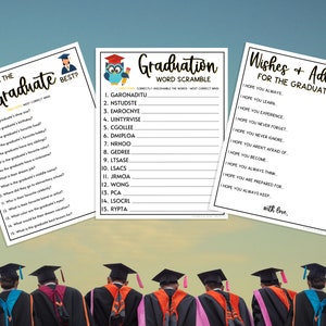 Graduation Games | 10 Game BUNDLE | Fun Graduation Party Games | Class ...
