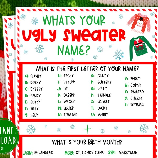 Ugly Christmas Sweater - Etsy
