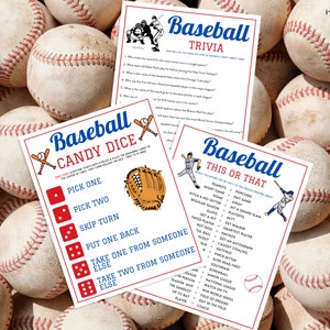 Baseball 10 Game BUNDLE | Printable Baseball Team Party Games | MLB ...