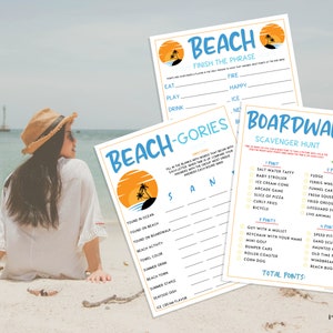Beach 10 Game BUNDLE | Ten Printable Summertime Games | Fun Beach ...