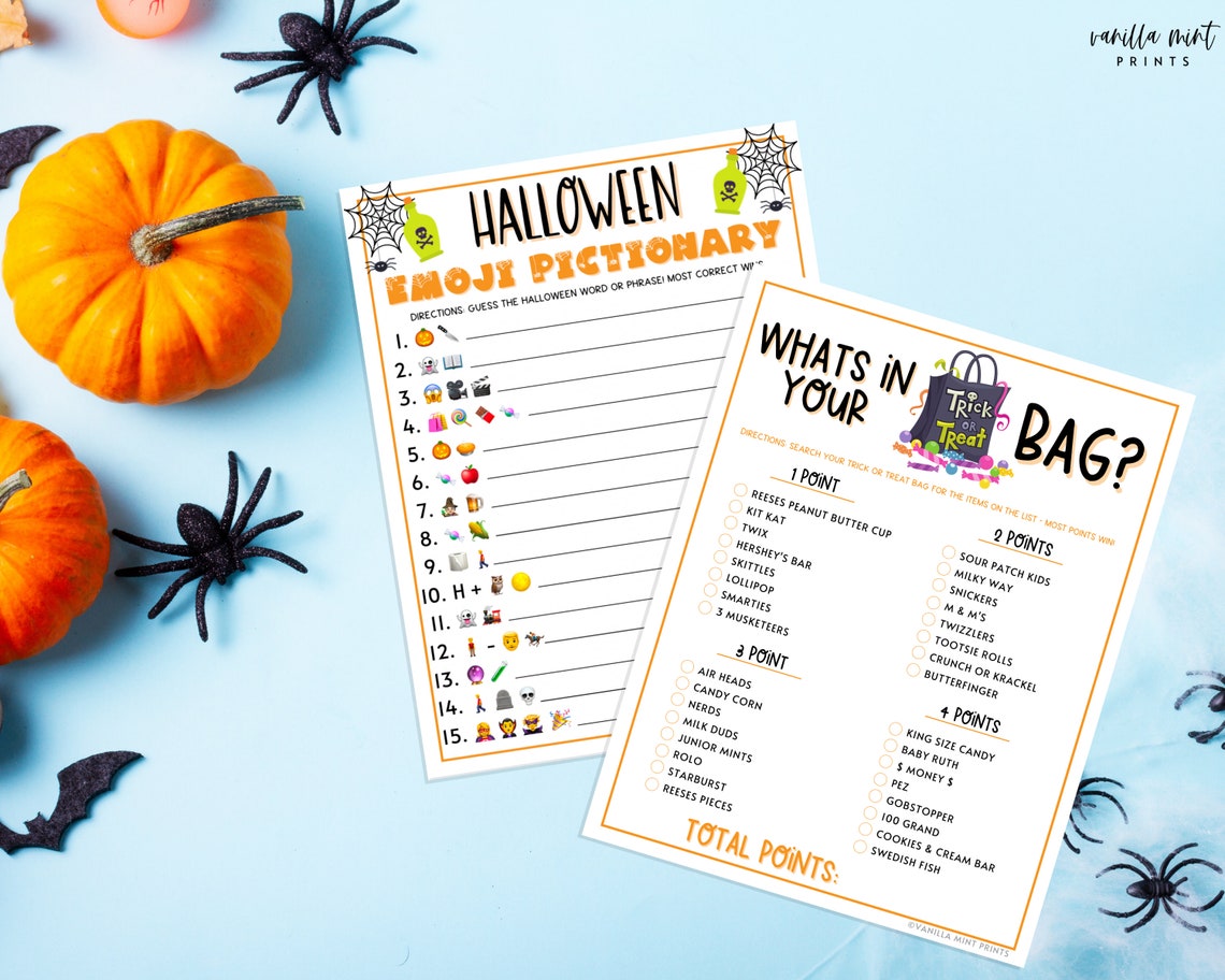 Halloween Party Games KIDS BUNDLE 5 Halloween Printable | Etsy