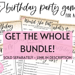 Adult Birthday Party Games | Do You Really Know the Birthday Girl ...