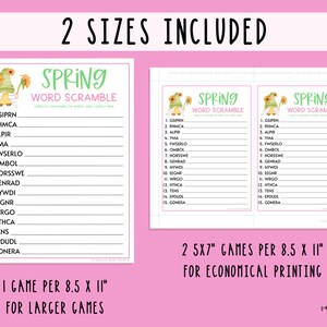 Spring Word Scramble Game | Printable Springtime Games | Party Games ...