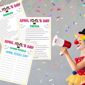 April Fool's Day 5 Game BUNDLE | April Fools Party Games | Printable ...