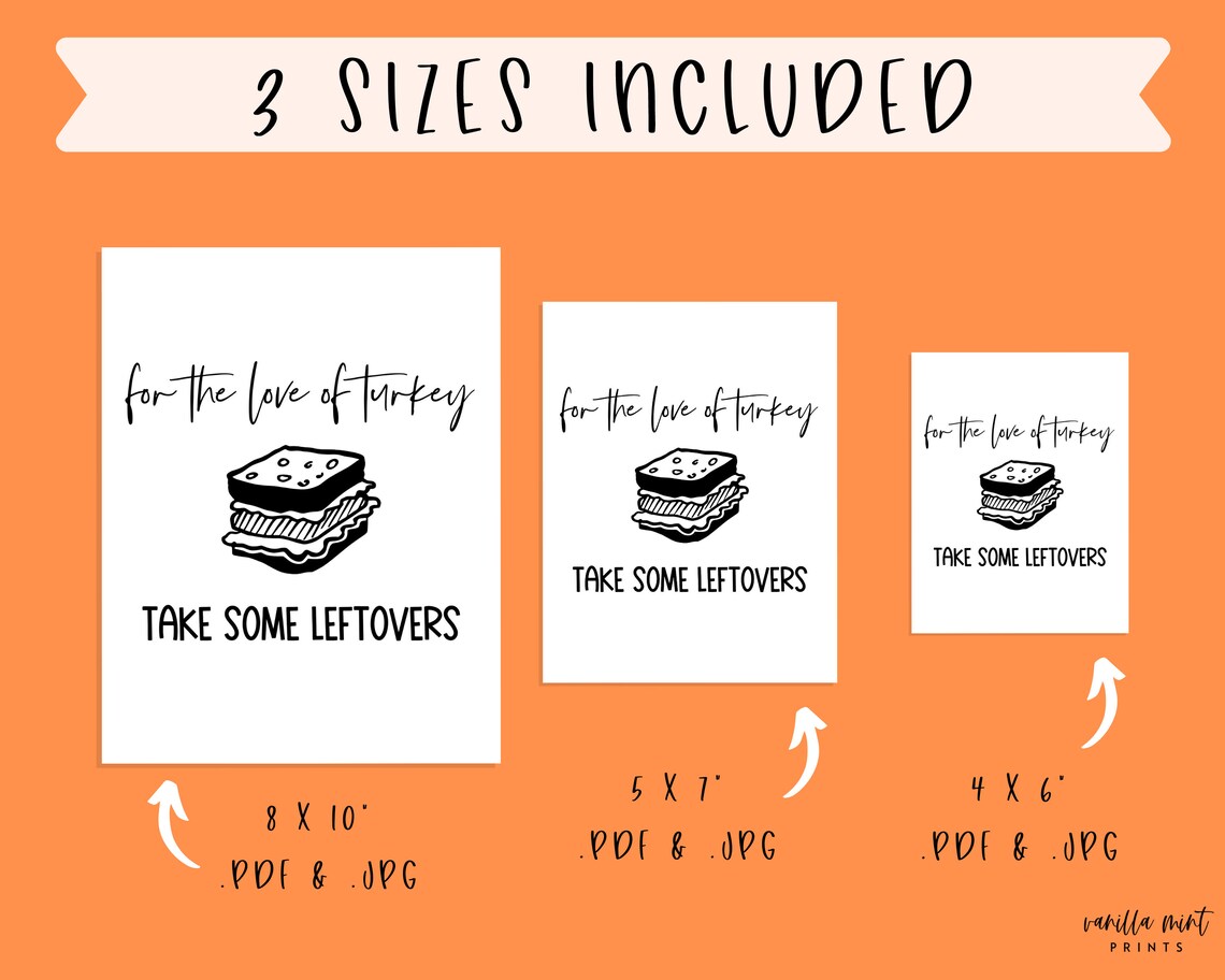 Thanksgiving Sign Take Leftovers Funny Thanksgiving Dinner - Etsy