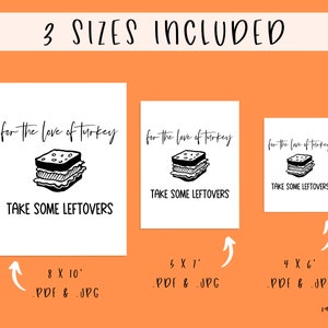 Thanksgiving Sign | Take Leftovers | Funny Thanksgiving Dinner Decor ...