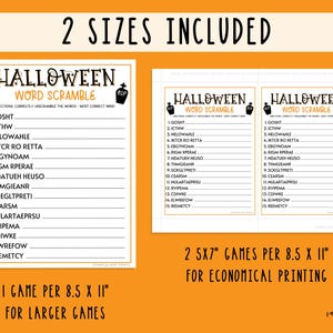 Halloween Word Scramble Game | Halloween Printable Games | Halloween ...