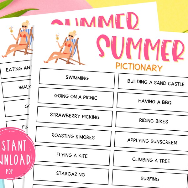 Printable Pictionary Cards - Etsy